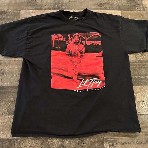 Lil Tjay | Shirts | Lil Tjay True 2 Myself 29 Black Shirt Xl Graphic ...